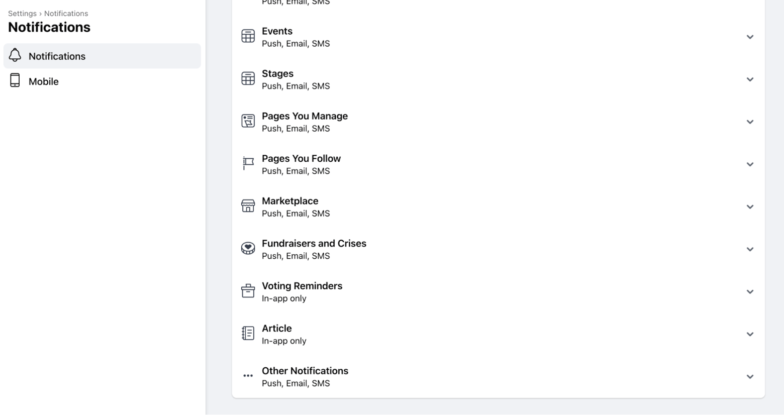 How to turn off Facebook Page notifications for pages and profiles you manage
